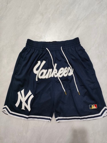 Hot New York Yankees Major League Baseball Men Deep Blue Shorts Size:S ...