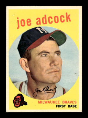 1959 Topps # 315 Joe Adcock Card Milwaukee Braves | eBay