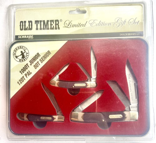 Schrade/ Old Timer 3 Knife Limited Edition Tin Gift Set, Never Opened ...