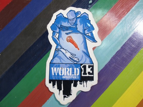 vtg 1990s World Industries skateboards sticker - mid era graphics and ...