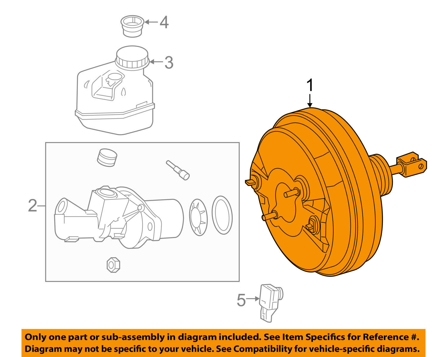 MERCEDES Brake Booster W210 W202 C43 E300 E320 E430 E55 98-03 GENUINE ...