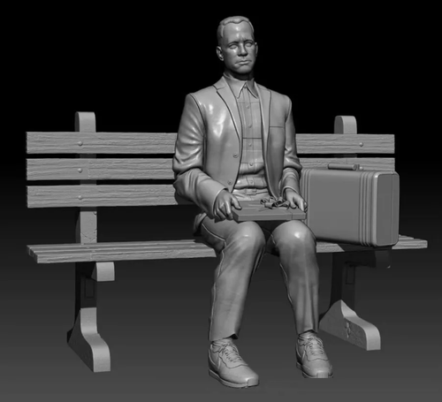 Forrest Gump Resin Figurine Model Kit 1/24 Scale 75mm Unassembled and ...