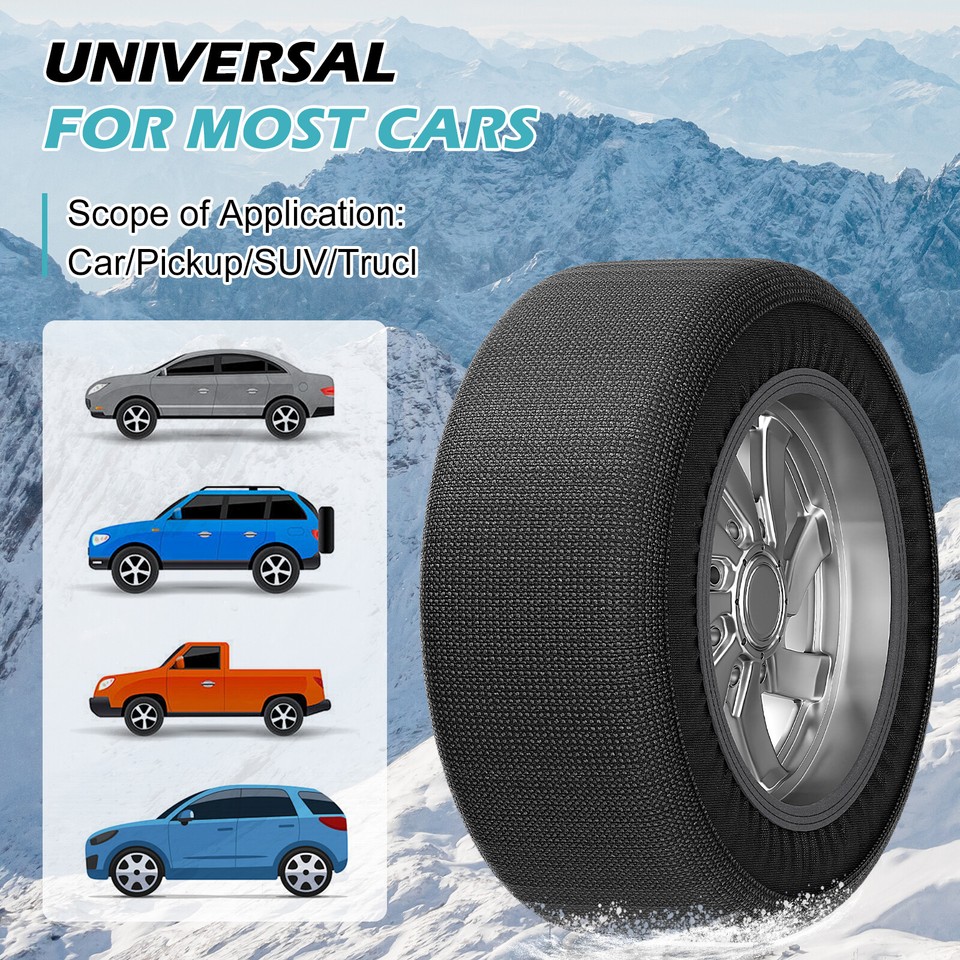 Automotive Snow Socks for SUV Car Tires Winter Grip Boost Traction ...