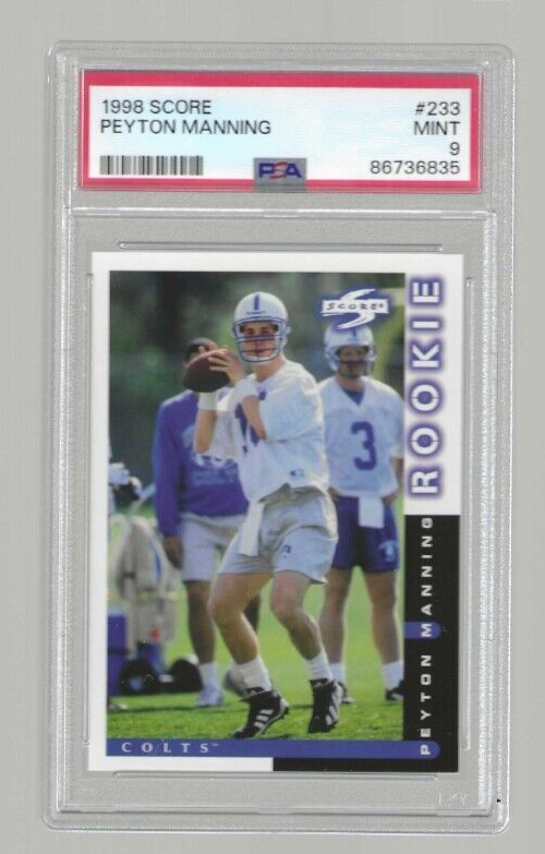 1998 Score #233 PEYTON MANNING PSA 9 MINT Indianapolis Colts HOF Rookie ...