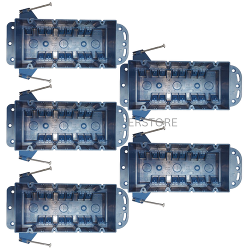 5-Pack 4-Gang New Work ETL Electrical Outlet & Switch Boxes 55 Cu In ...