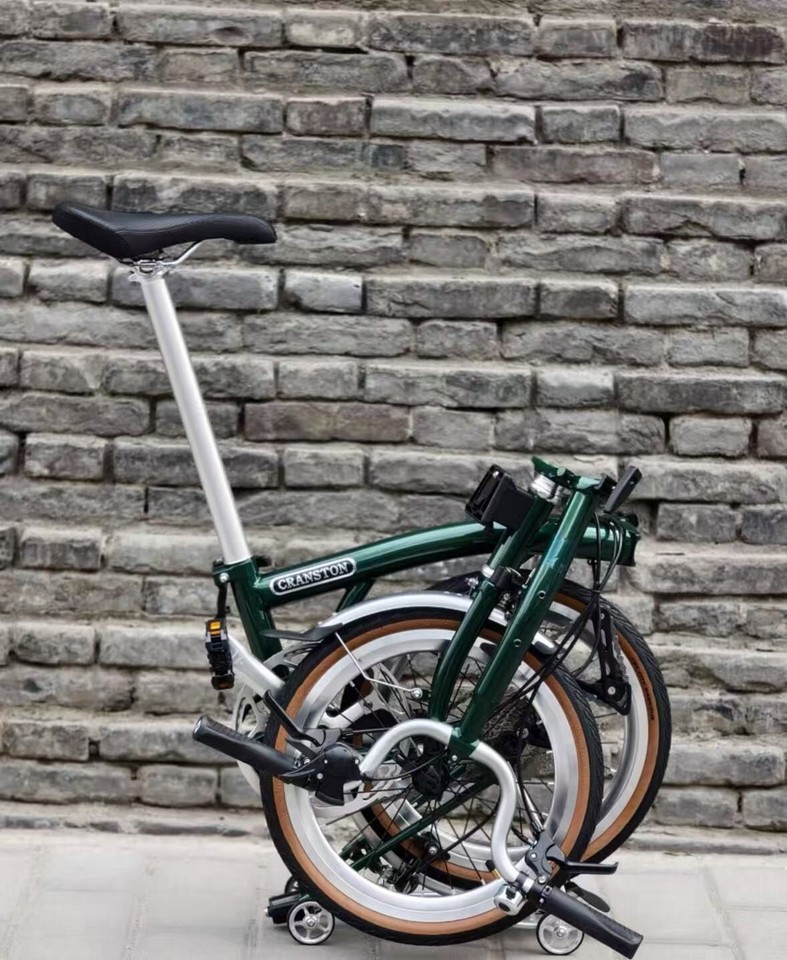 CRANSTON R9 16 inch 9-speed three fold adult ultra light green folding ...