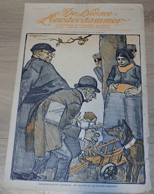 Original ww1 1915 Dutch poster criticizing the conscription of young ...