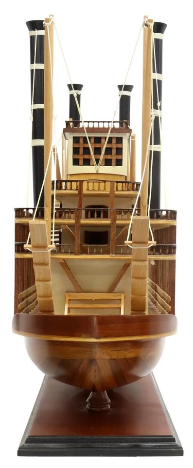 Model Ship, Steamship,Large Rotating Paddlewheel, Wooden Stages, Unique ...