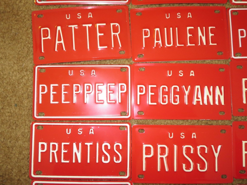 Vintage Personalized USA Mini Bike Bicycle Vanity Metal License Plate ...
