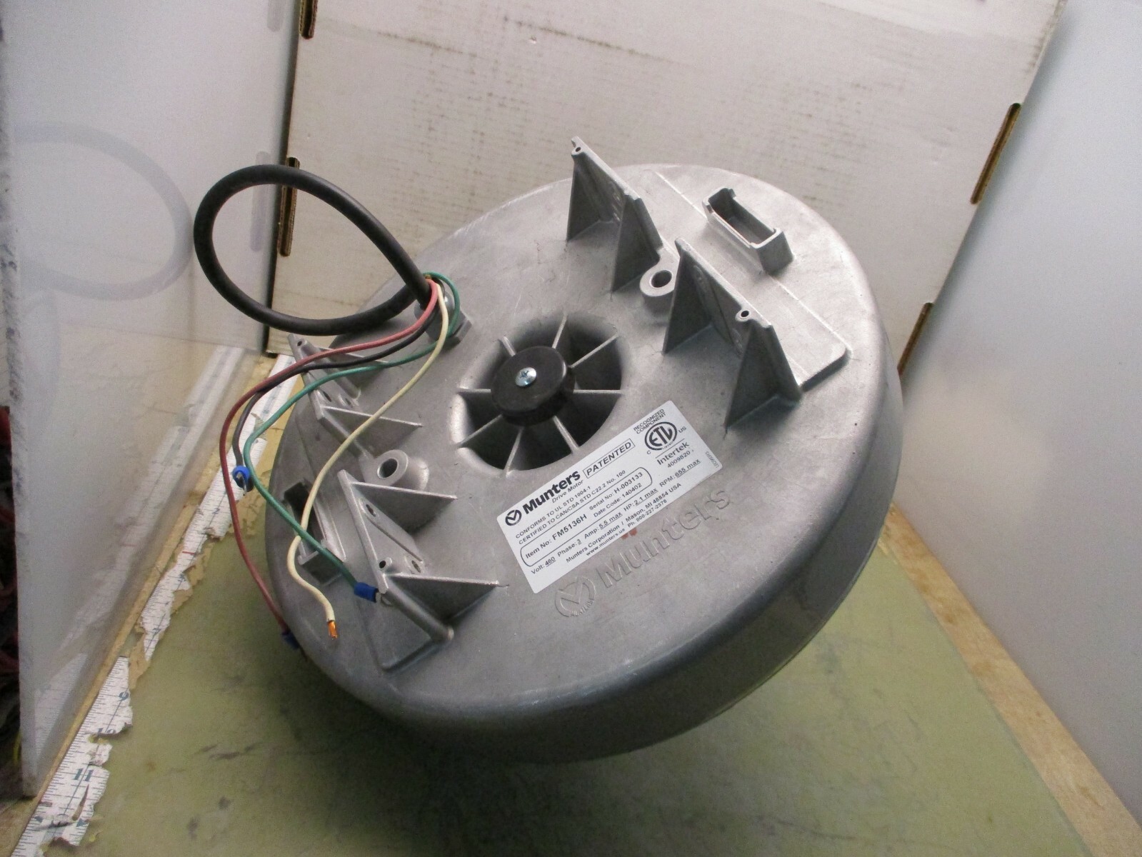 munters fm5136h fan motor 460V 3phase 5.5A 2.1HP 655RPM [25-Q] | eBay