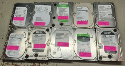 Lot of 10 HDD Mixed Brand 1TB 3.5" SATA HDD Hard Drives | eBay