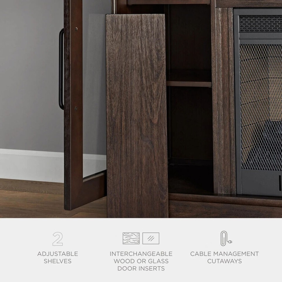 Member’s Mark Ridley Media Fireplace Console, Brown | eBay