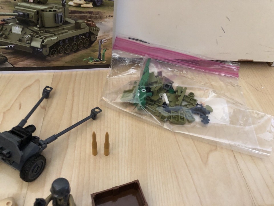 Sluban US M26 M26E-1 Pershing Super Pershing Brick Block MOC Medium ...