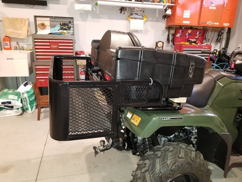 ATV UTV Universal Rear Drop Basket Rack Steel Cargo Hunting TITAN ...