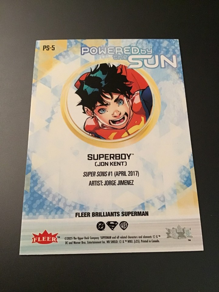 2025 Fleer Brilliants Superman Powered by the Sun SP insert #PS-5 ...