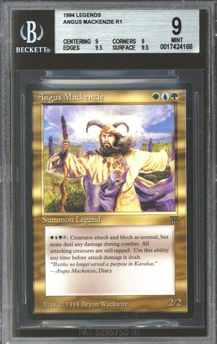 Magic MTG Legends Angus Mackenzie BGS 9 (9, 9, 9.5, 9.5) NEAR MINT NM ...