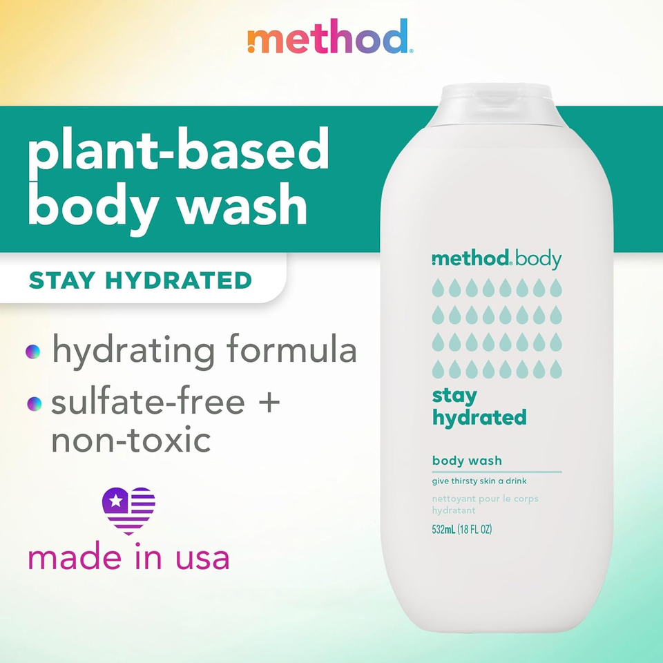 Method Hydrating Body Wash, Coconut Milk, Paraben and Phthalate Free ...