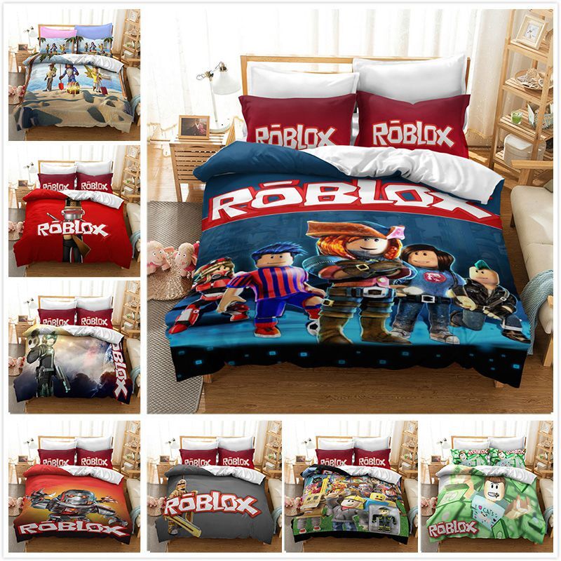 Stylish Roblox Bedding Set Featuring 3d Game Print For King Queen Twin ...
