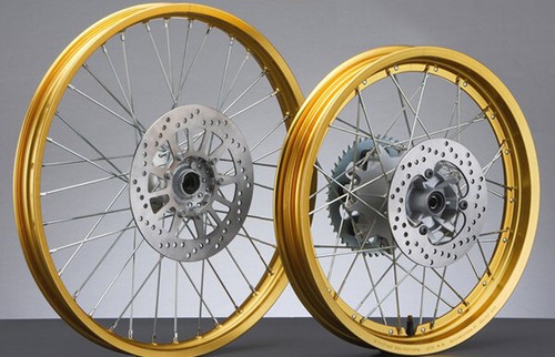 2008+ YAMAHA XT250 Tubeless Wheel Set | Gold Anodized | 15" | Aluminum ...