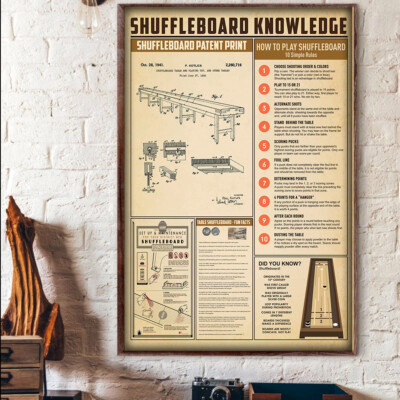 Shuffleboard Knowledge Deck Shuffleboard Poster | eBay