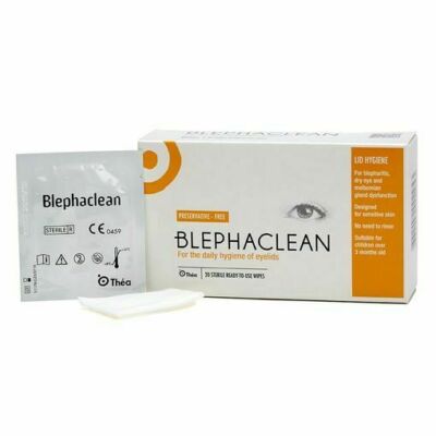 SALE Blephaclean Wipes x20 Daily Hygiene of Eye Lids Blepharitis mgd ...