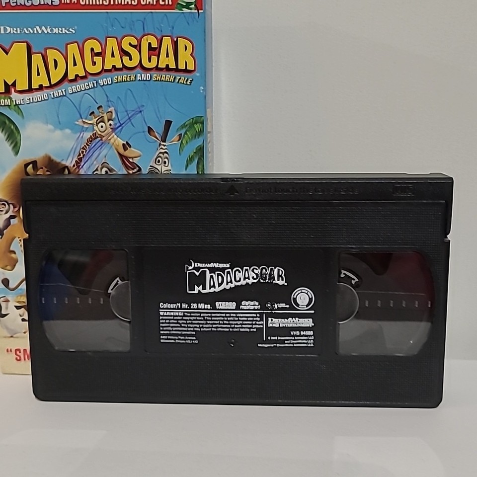 HTF Late Release On VHS Madagascar DreamWorks Movie 2005 Video Cassette ...