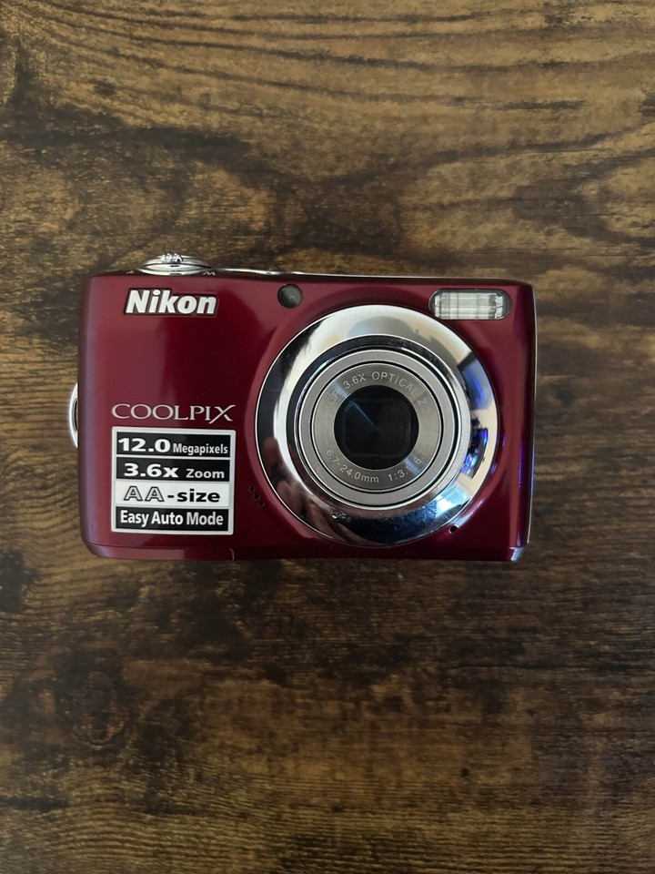 Nikon Coolpix L22 12.0MP Red Digital Camera Tested & Working *READ DESC ...
