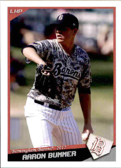 2017 Birmingham Barons Grandstand #10 Aaron Bummer Valencia California ...