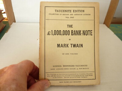 £1,000,000 Bank-Note by Mark Twain. Tauchnitz edition in wrappers | eBay