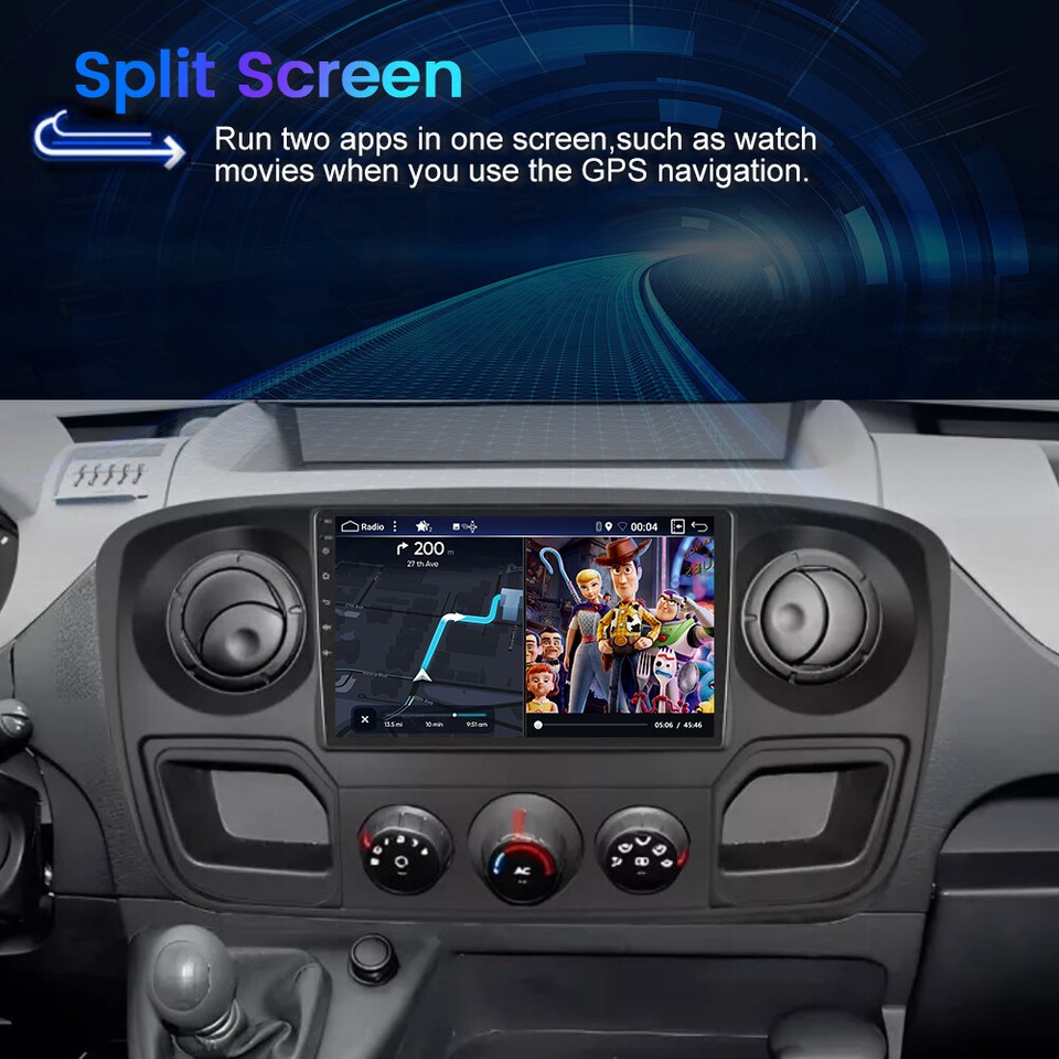 Android 14 Car Stereo For Vauxhall Movano B Renault Master 3 GPS Sat ...
