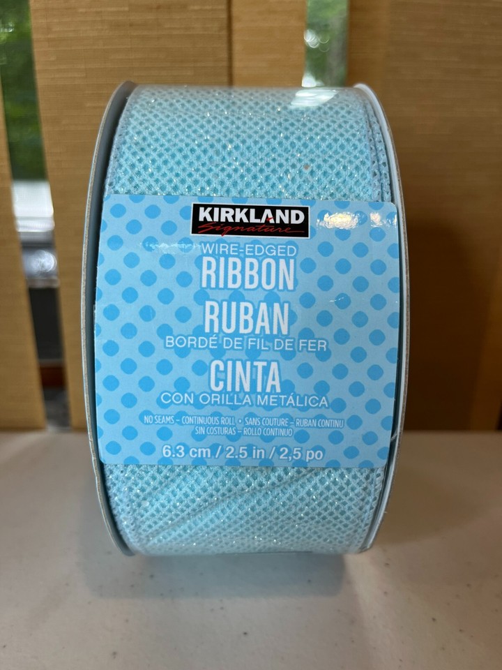 Kirkland Wire-Edged Ribbon 1.5"- 2.5" Wide 50 YD Gift Wrap Glitter ...