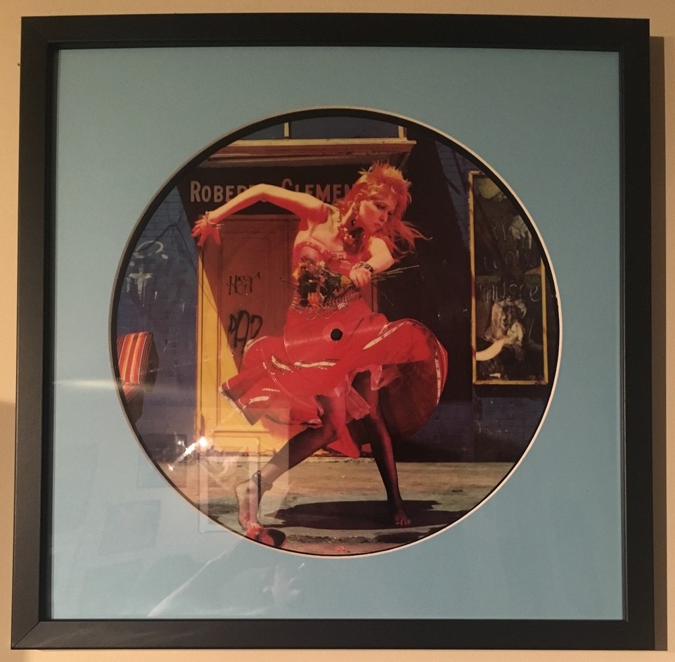 Picture Disc Display Wall Frame • 12" Vinyl LP Record • Black Wood w ...