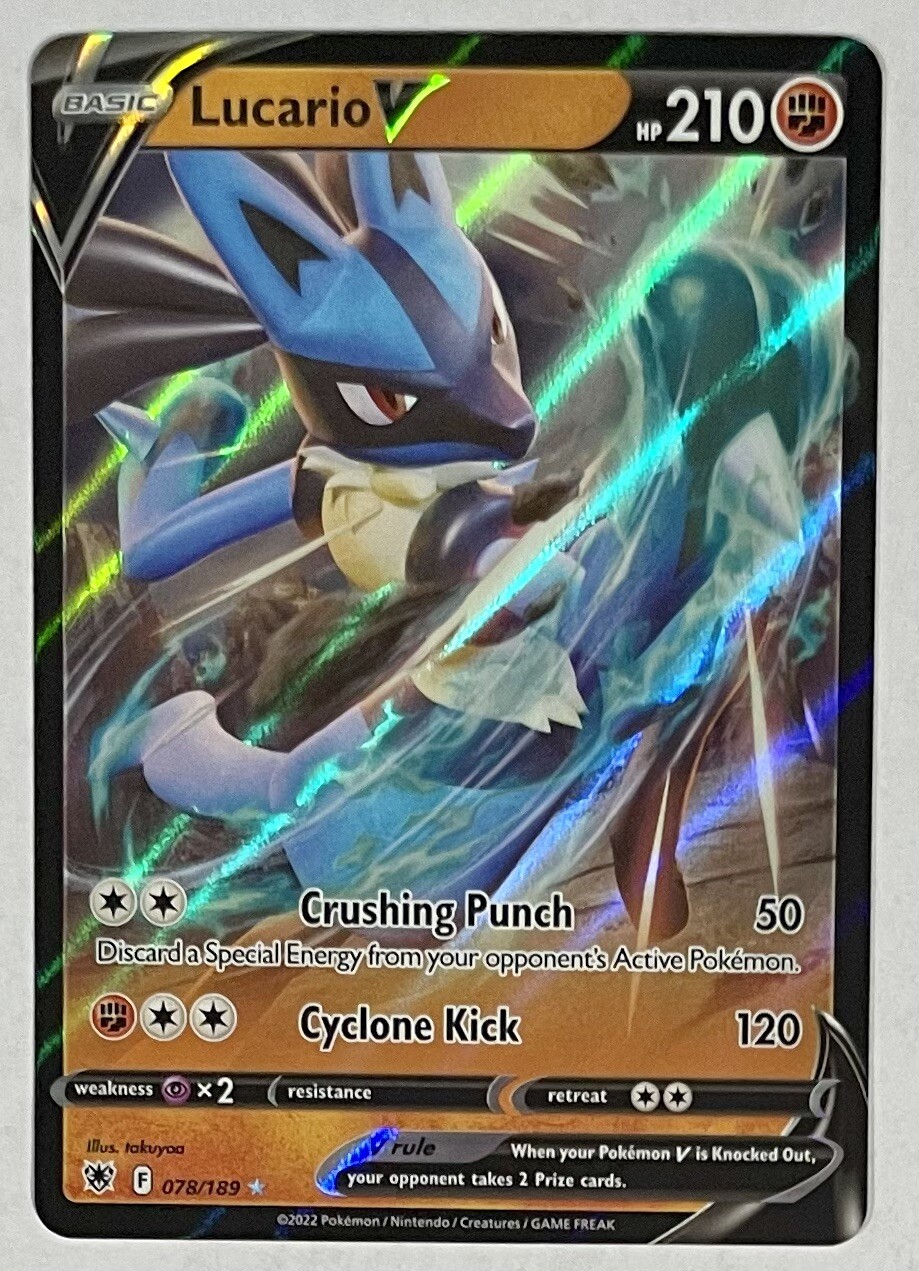Pokémon TCG Lucario V Sword & Shield - Astral Radiance 078/189 Holo ...