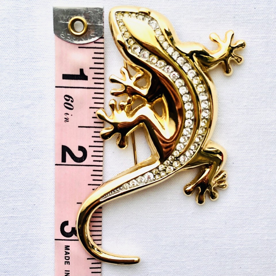 Givenchy Salamander Lizard Brooch Signed Rare Couture Designer Animal ...