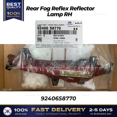 ⭐Genuine⭐ Rear Fog Reflex Reflector Lamp RH 92406S8770 for Hyundai ...