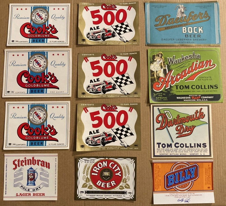 1960s-1970s Vintage to Collectible Lot of 25 Beer Labels Mixed Brands ...