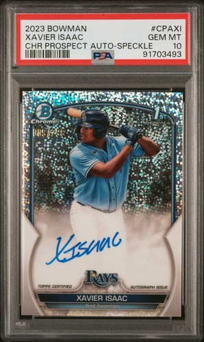 2023 Bowman Chrome Prospect Xavier Isaac Chr Prospect Auto-Speckle /299 ...