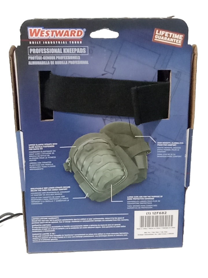 Knee Pads Non-Skid Eva Foam 2 Straps Elastic Black WestWard | eBay