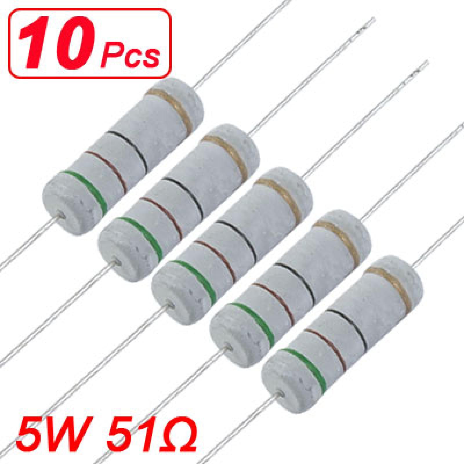 10 x 5W 700V 51 ohm Axial Lead Metal Oxide Film Resistor | eBay