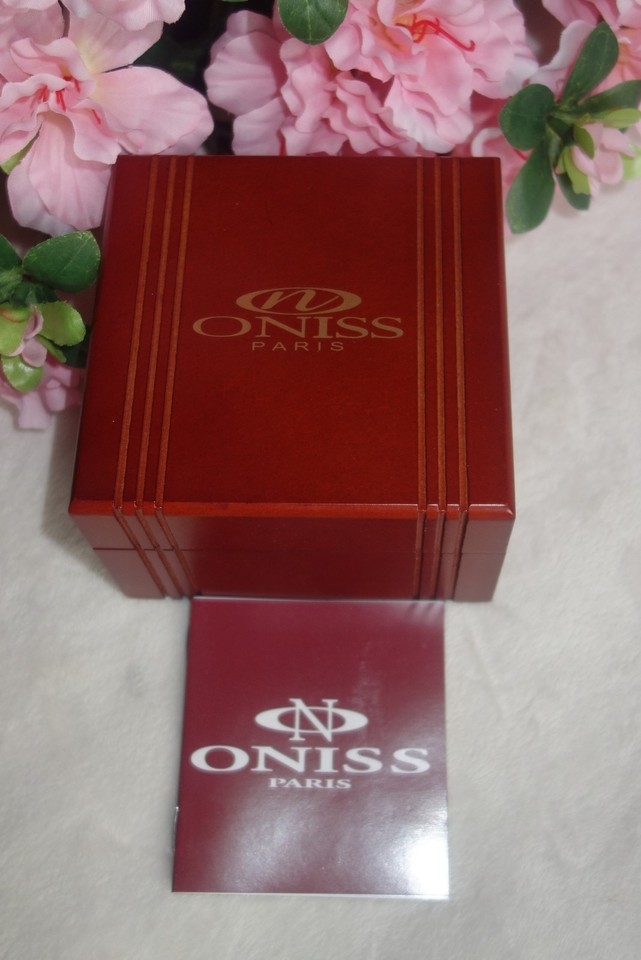 Oniss Paris crystal Accented Hi tech blue Ceramic brown dial Watch new ...