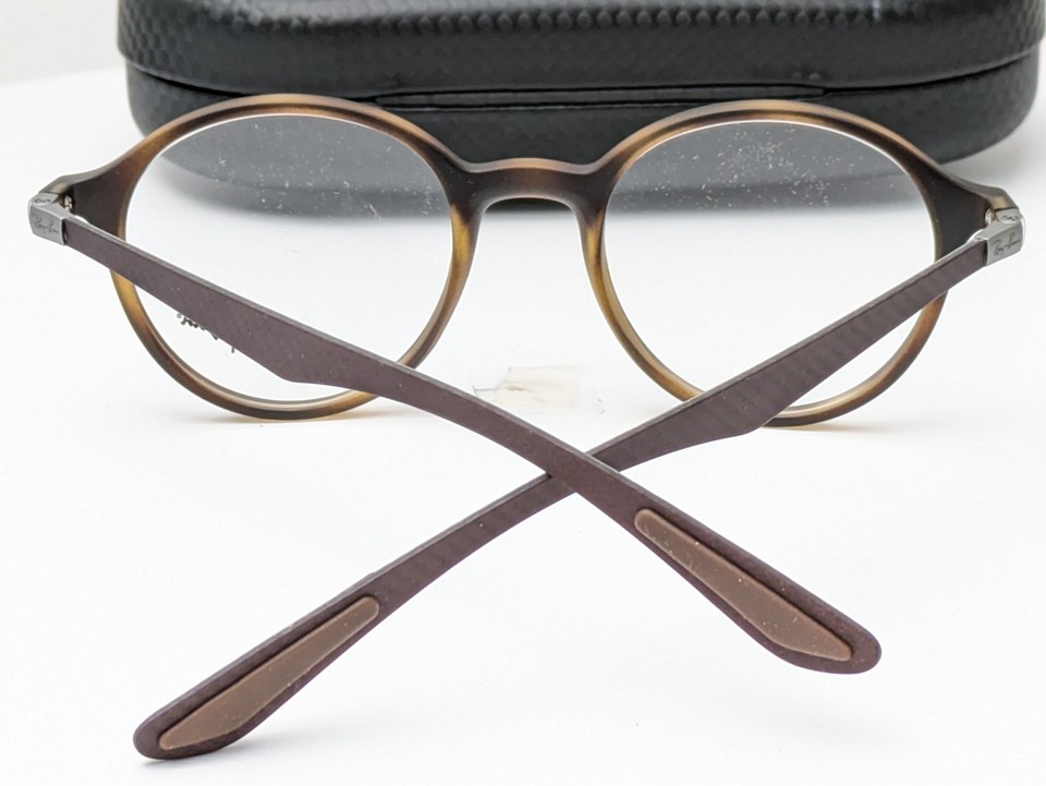 Ray-Ban Tech RB8904 5200 Matte Havana Carbon Fibre Eyeglasses Frames 48 ...