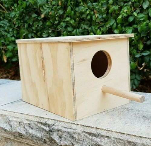 Australian-Made Budgie Nest Wooden Box Breeding Boxes Aviary Bird House ...
