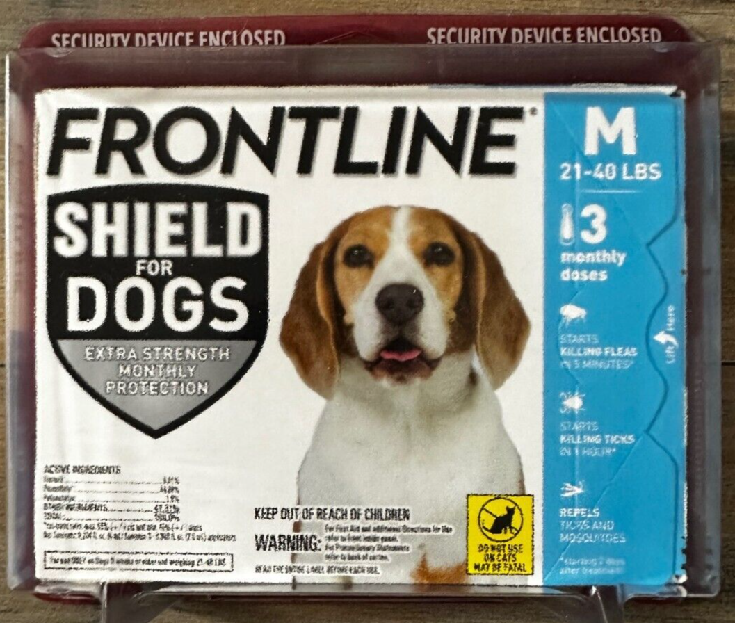 Frontline SHIELD Flea & Tick Treatment for Medium Dogs 21-40 lbs - 3 ...