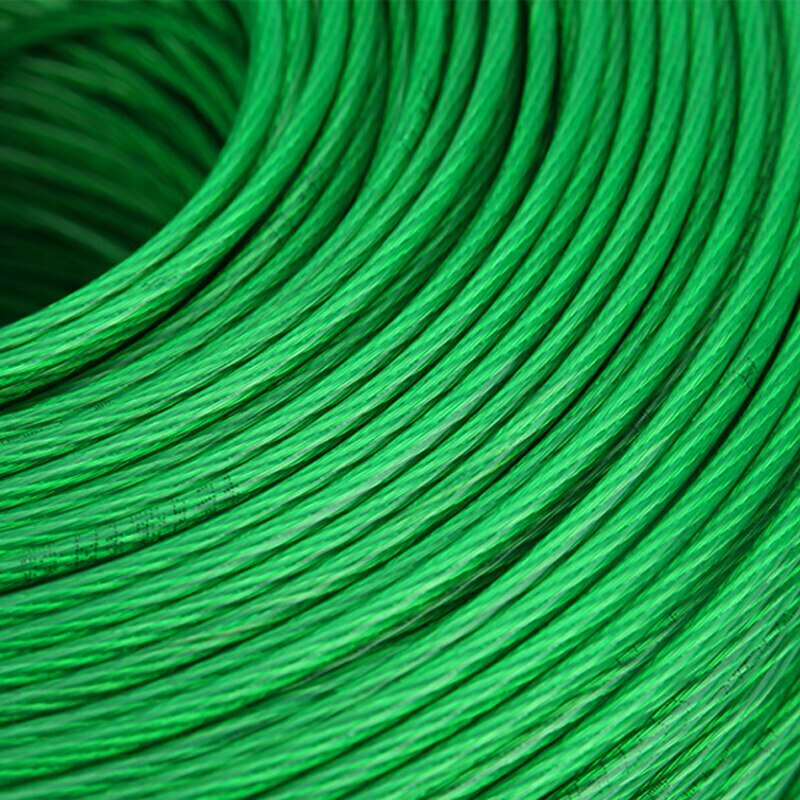 328ft Green PVC Coated Flexible Wire Rope Cable Stainless Steel for ...