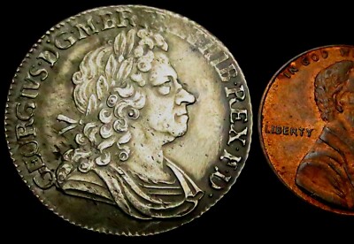 W991: 1723 George 1st Silver Shilling in Very Nice Grade | eBay UK