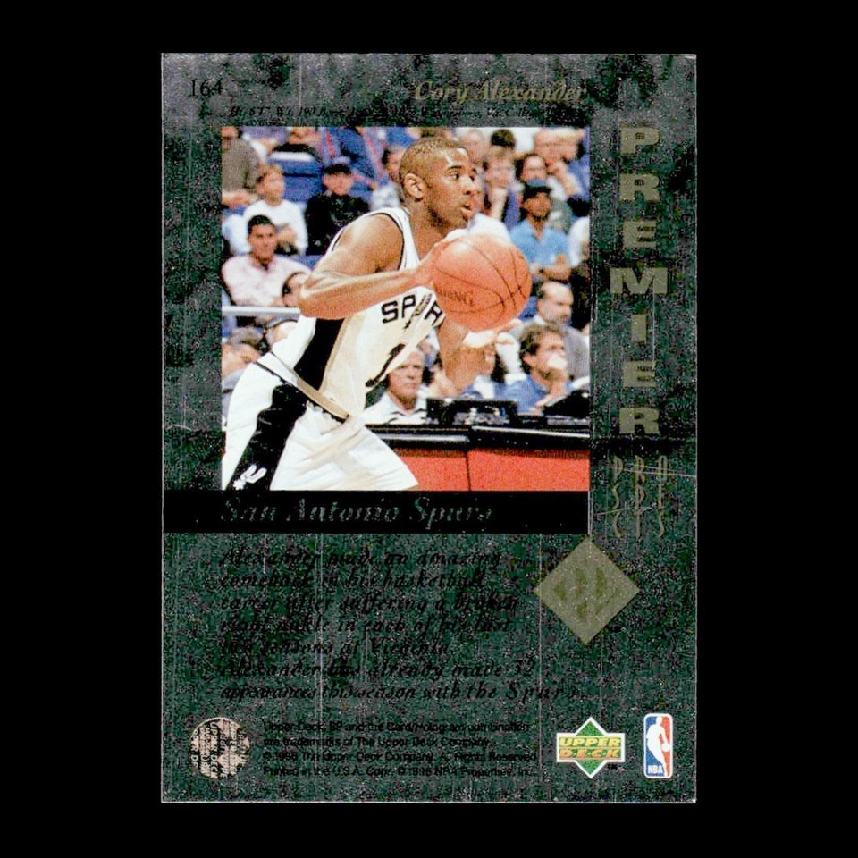 Cory Alexander 1995-96 Upper Deck San Antonio Spurs #164 R331G 71 | eBay