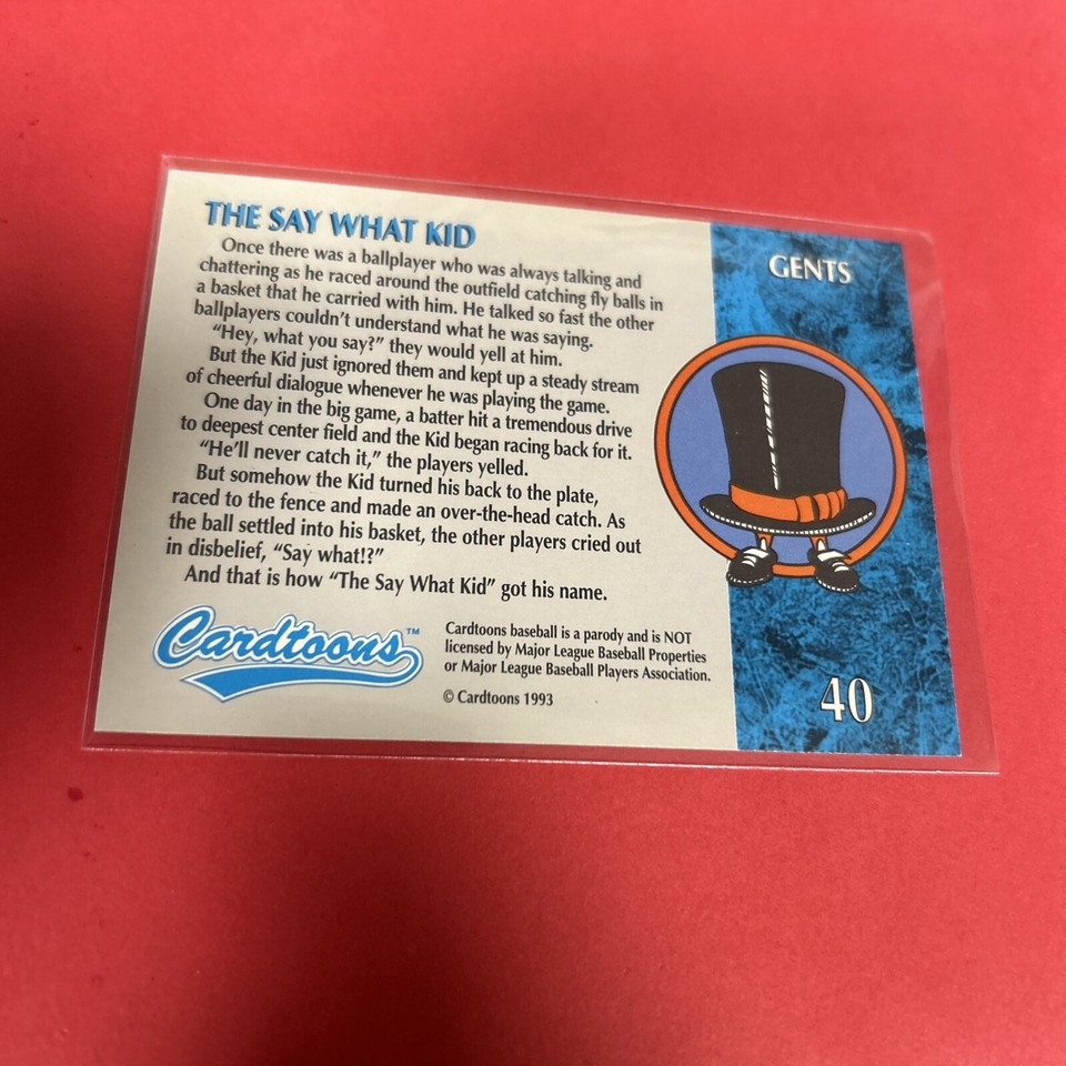 1993 Cardtoons Willie Mays "The Say What Kid" Parody Card No. 40 HOF ...