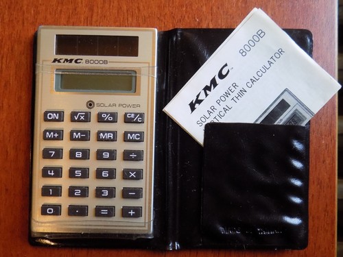 KMC 8000B Vintage Solar Powered Calculator 1980s Kmart w/ inst. manual ...