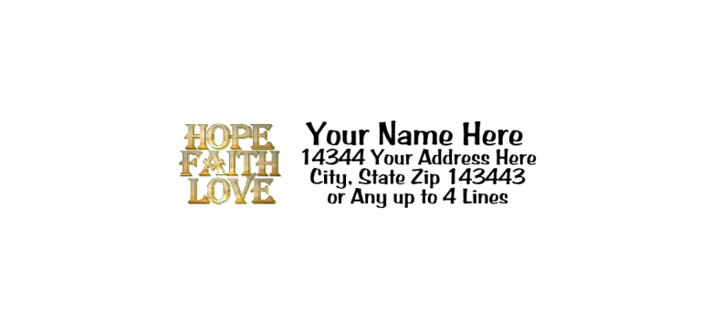 Beautiful HOPE FAITH LOVE Personalized Address Labels 30PCS | eBay