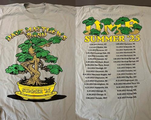 Dave Matthews Band 2025 Summer Tour T-shirt Merch 2 sided | eBay